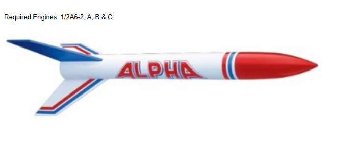 Alpha Model Rocket Kit (Skill Level 1) 1225 | Luke's Hobbies
