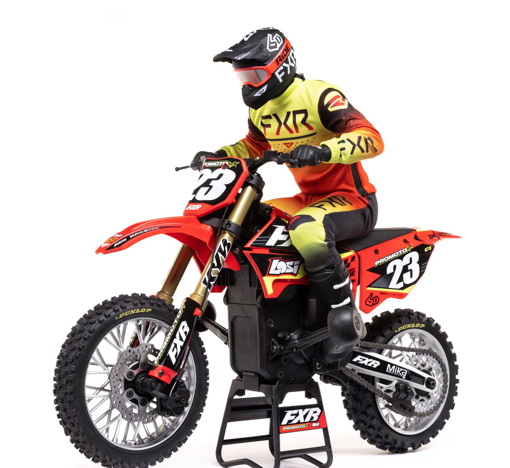 1/4 Promoto-MX Motorcycle RTR, FXR, Red, LOS06000T1 | Luke's Hobbies